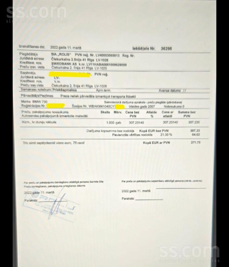 Zaļš BMW 730 2009 Rīga, ar dzinēja tilpumu 3.00 L un nobraukumu 360 tūkst. km par 9800 €, foto 36 vietnē AUTOMOTO.COM.LV