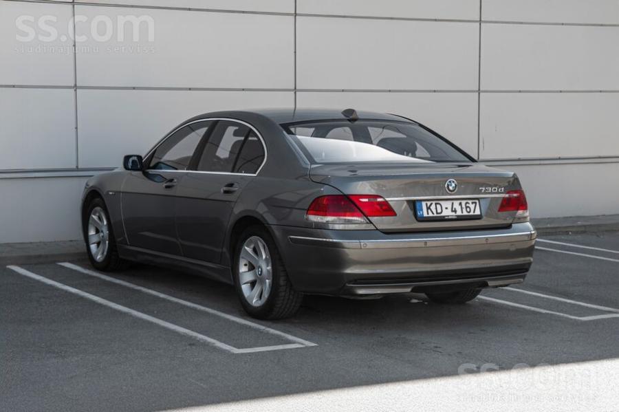 Grey BMW 730 2007 in Riga, with an engine capacity of 3.00 L and mileage of 352 thousand km for 5500 €, photo 7 on AUTOMOTO.COM.LV