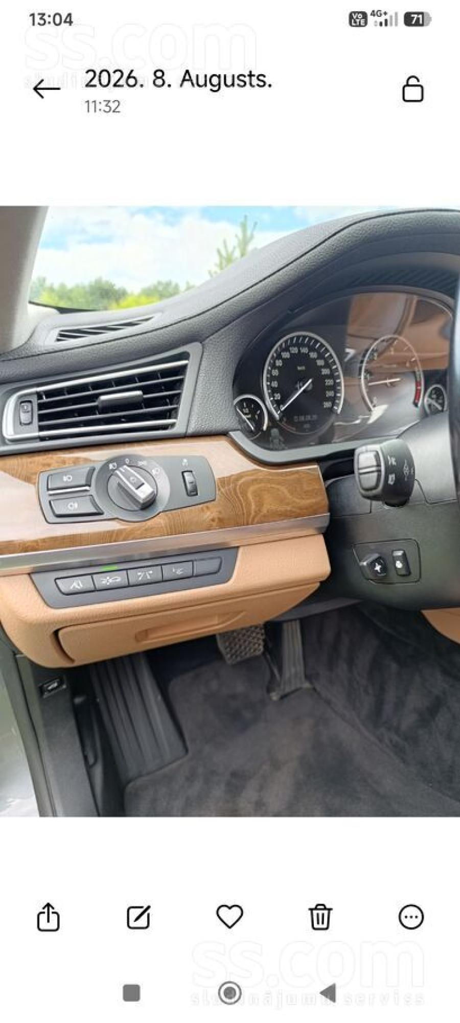 Pelēks BMW 730 2009 Talsi, ar dzinēja tilpumu 3.00 L un nobraukumu 316 tūkst. km par 9500 €, foto 14 vietnē AUTOMOTO.COM.LV