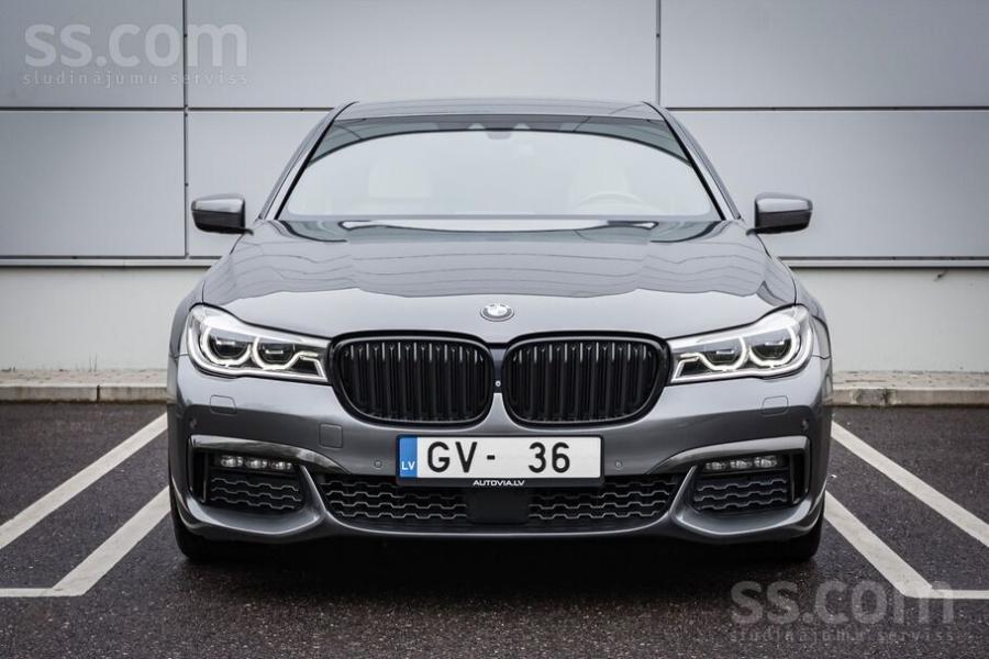 Grey BMW 730 2016 in Riga, with an engine capacity of 3.00 L and mileage of 0 thousand km for 20950 €, photo 2 on AUTOMOTO.COM.LV