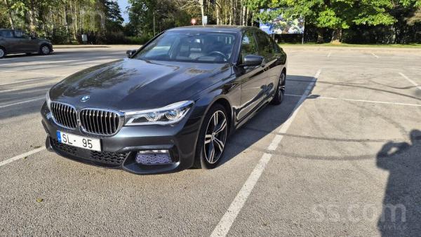 Grey BMW 730 2018 in Riga, with an engine capacity of 3.00 L and mileage of 167 thousand km for 27998 €, photo 1 on AUTOMOTO.COM.LV
