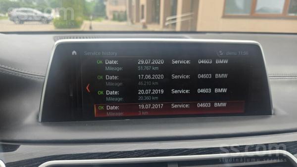 Grey BMW 730 2018 in Riga, with an engine capacity of 3.00 L and mileage of 167 thousand km for 27998 €, photo 8 on AUTOMOTO.COM.LV