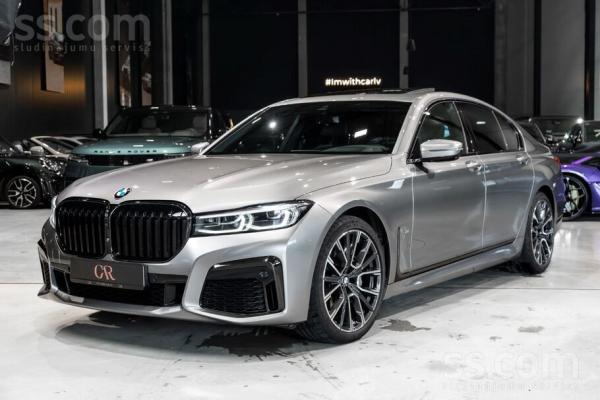 Grey BMW 730 2021 in Riga, with an engine capacity of 3.00 L and mileage of 63 thousand km for 55000 €, photo 1 on AUTOMOTO.COM.LV