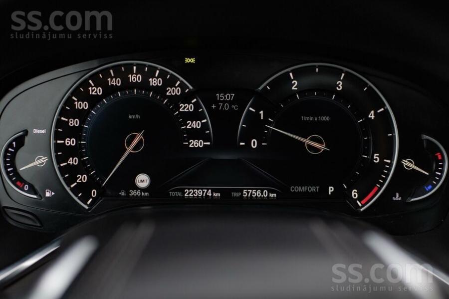 BMW 730 2016 in Riga, with an engine capacity of 3.00 L and mileage of 224 thousand km for 29990 €, photo 20 on AUTOMOTO.COM.LV