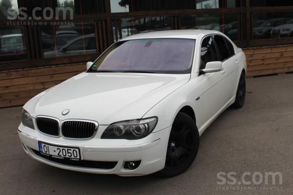 White BMW 730 2006 in Riga, with an engine capacity of 3.00 L and mileage of 0 thousand km for 4499 €, photo 1 on AUTOMOTO.COM.LV