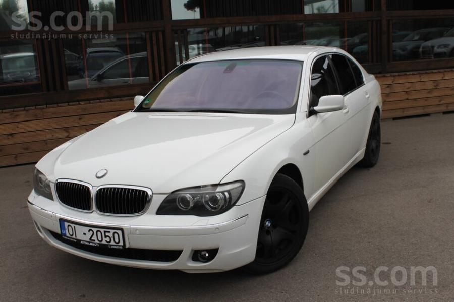White BMW 730 2006 in Riga, with an engine capacity of 3.00 L and mileage of 0 thousand km for 4499 €, photo 1 on AUTOMOTO.COM.LV