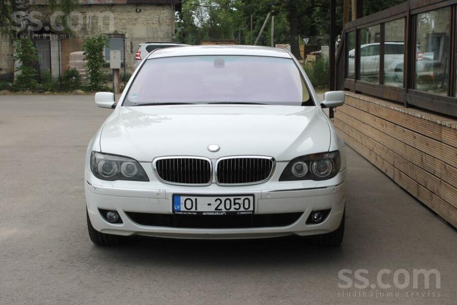 White BMW 730 2006 in Riga, with an engine capacity of 3.00 L and mileage of 0 thousand km for 4499 €, photo 4 on AUTOMOTO.COM.LV