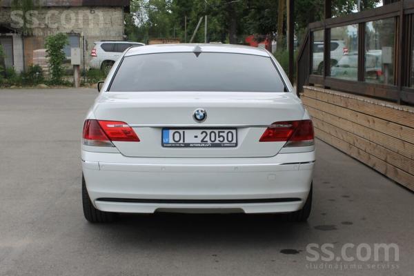 White BMW 730 2006 in Riga, with an engine capacity of 3.00 L and mileage of 0 thousand km for 4499 €, photo 8 on AUTOMOTO.COM.LV