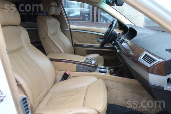 White BMW 730 2006 in Riga, with an engine capacity of 3.00 L and mileage of 0 thousand km for 4499 €, photo 9 on AUTOMOTO.COM.LV