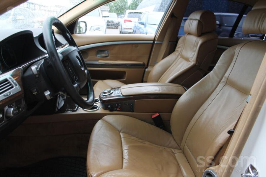 White BMW 730 2006 in Riga, with an engine capacity of 3.00 L and mileage of 0 thousand km for 4499 €, photo 15 on AUTOMOTO.COM.LV