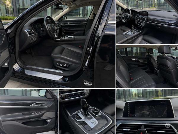 Black BMW 740 2017 in Vilnius, with an engine capacity of 3.00 L and mileage of 188 thousand km for 19350 €, photo 10 on AUTOMOTO.COM.LV