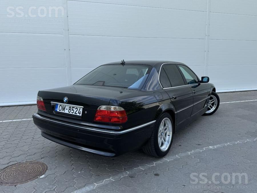 Black BMW 740 2000 in Riga, with an engine capacity of 4.00 L and mileage of 0 thousand km for 12000 €, photo 8 on AUTOMOTO.COM.LV