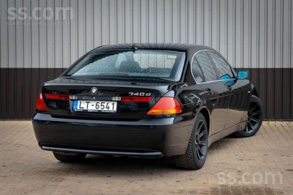 Black BMW 740 2003 in Talsi, with an engine capacity of 4.00 L and mileage of 0 thousand km for 3650 €, photo 7 on AUTOMOTO.COM.LV