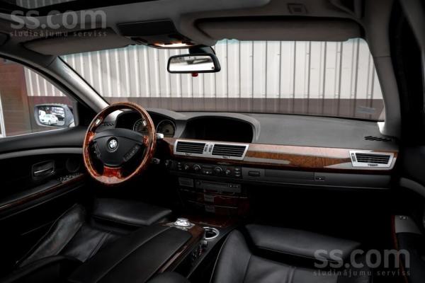 Black BMW 740 2003 in Talsi, with an engine capacity of 4.00 L and mileage of 0 thousand km for 3650 €, photo 8 on AUTOMOTO.COM.LV