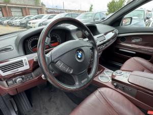 Black BMW 740 2007 in Riga, with an engine capacity of 4.00 L and mileage of 69 thousand km for 7490 €, photo 13 on AUTOMOTO.COM.LV