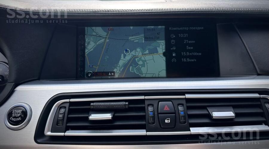 Melns BMW 740 2011 Rēzekne, ar dzinēja tilpumu 3.00 L un nobraukumu 361 tūkst. km par 9990 €, foto 24 vietnē AUTOMOTO.COM.LV