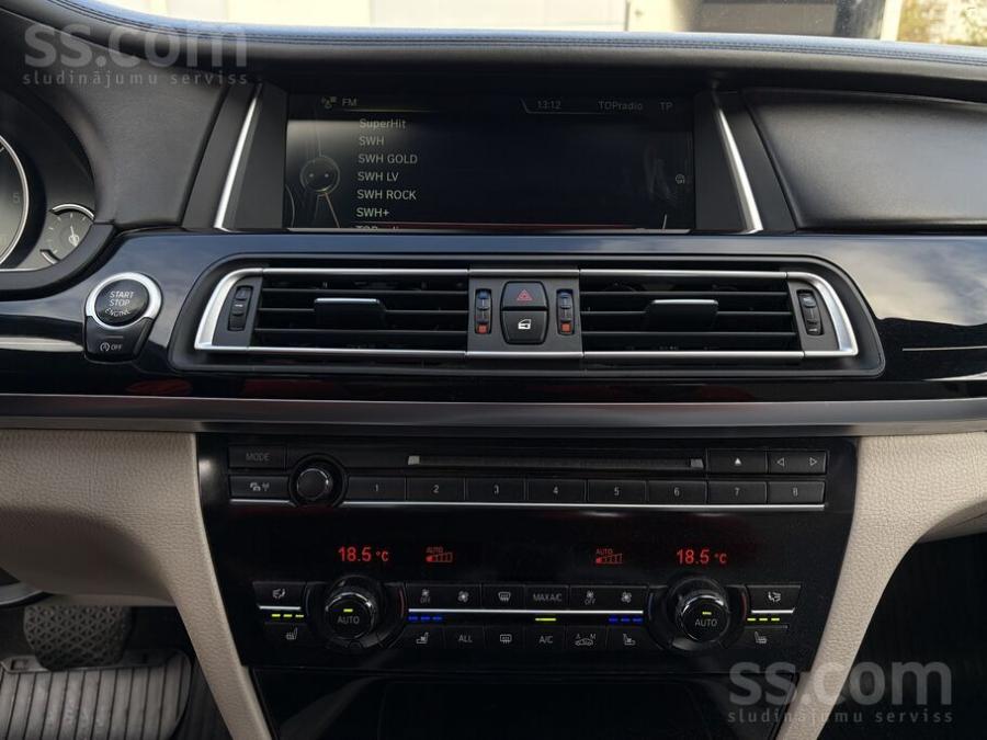 Black BMW 740 2012 in Riga, with an engine capacity of 3.00 L and mileage of 0 thousand km for 9990 €, photo 17 on AUTOMOTO.COM.LV