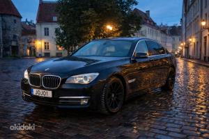 Black BMW 740 2013 in Tallinn, with an engine capacity of 3.00 L and mileage of 188 thousand km for 14000 €, photo  on AUTOMOTO.COM.LV