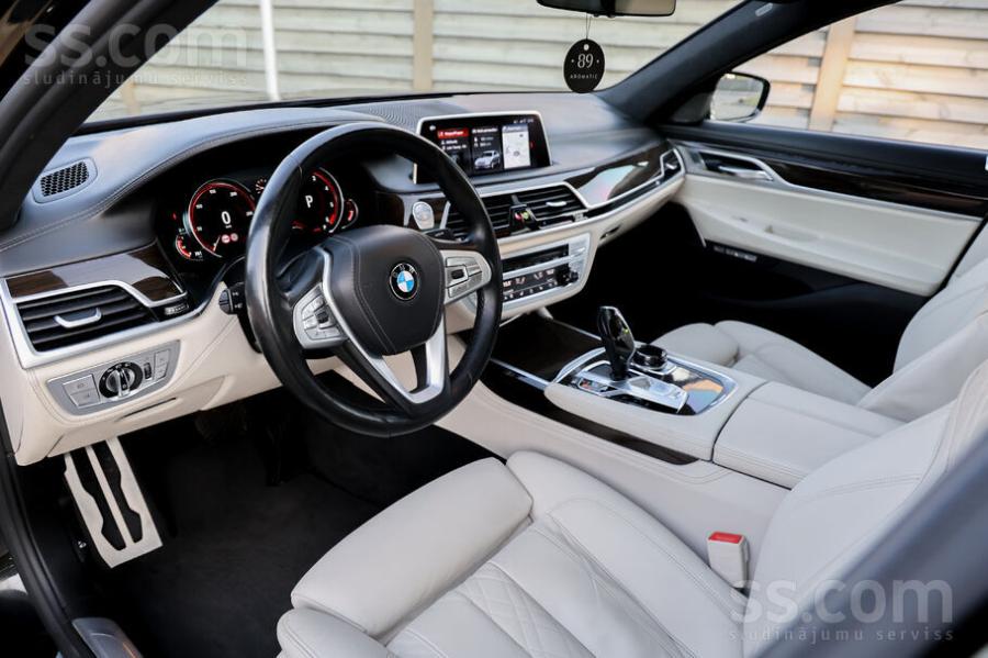 Melns BMW 740 2016 Jelgava, ar dzinēja tilpumu 3.00 L un nobraukumu 207 tūkst. km par 29500 €, foto 13 vietnē AUTOMOTO.COM.LV