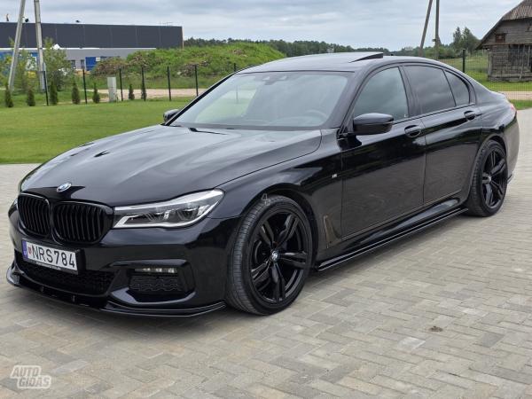 Black BMW 740 2018 in Mazeikiai, with an engine capacity of 3.00 L and mileage of 303 thousand km for 26800 €, photo 1 on AUTOMOTO.COM.LV