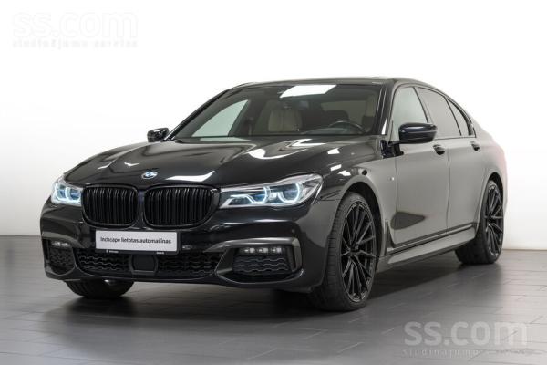 Black BMW 740 2018 in Riga, with an engine capacity of 3.00 L and mileage of 232 thousand km for 28500 €, photo 1 on AUTOMOTO.COM.LV