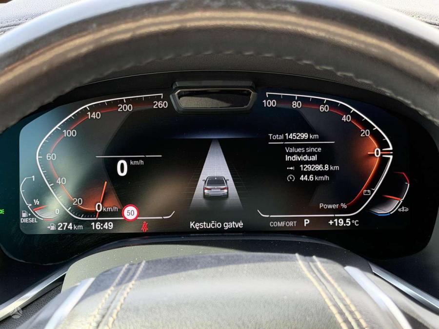 Melns BMW 740 2020 Viļņa, ar dzinēja tilpumu 2.99 L un nobraukumu 145 tūkst. km par 44000 €, foto 15 vietnē AUTOMOTO.COM.LV