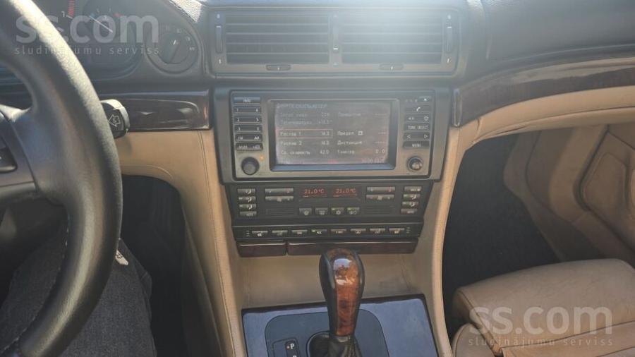 Blue BMW 740 1999 in Riga, with an engine capacity of 4.40 L and mileage of 220 thousand km for 10500 €, photo 27 on AUTOMOTO.COM.LV