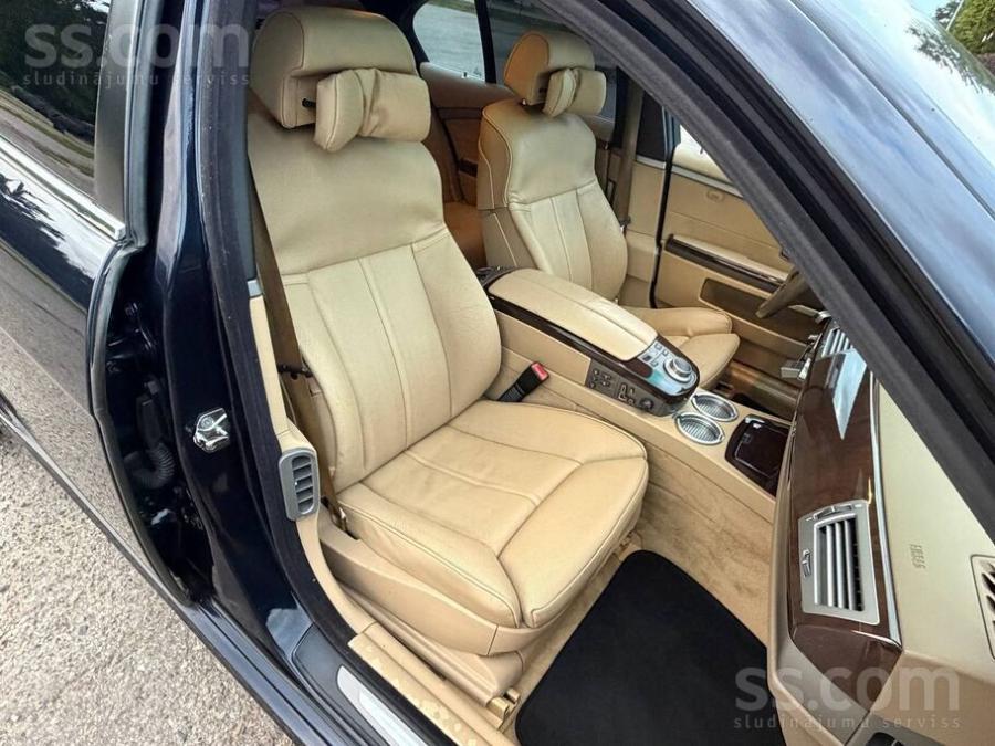 Blue BMW 740 2006 in Riga, with an engine capacity of 4.00 L and mileage of 0 thousand km for 5490 €, photo 18 on AUTOMOTO.COM.LV