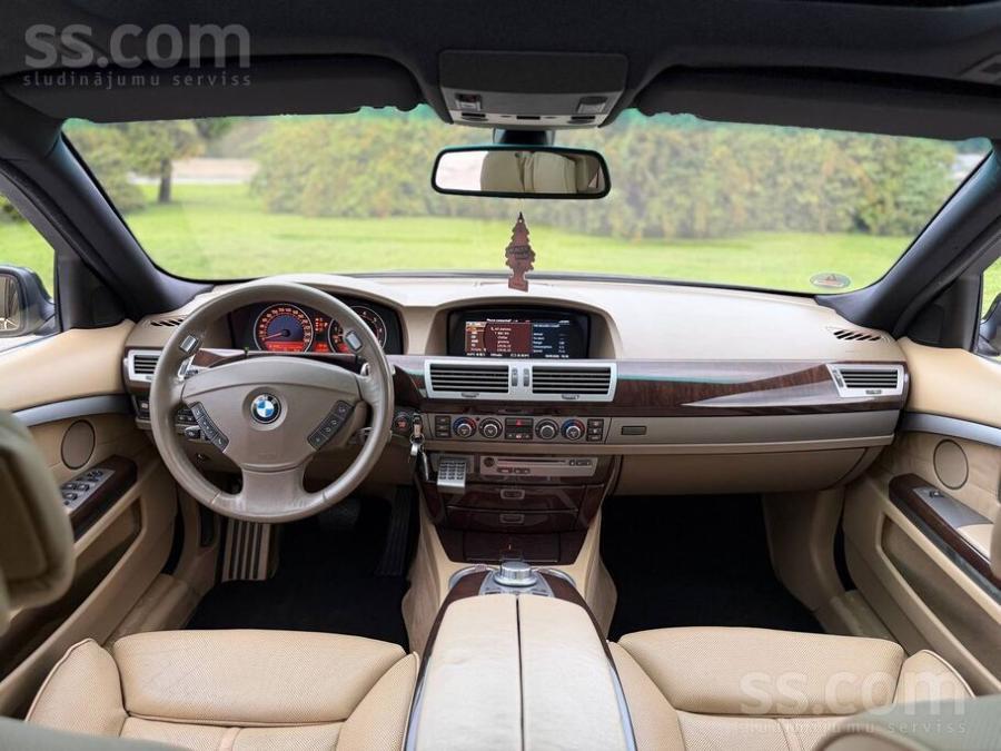Blue BMW 740 2006 in Riga, with an engine capacity of 4.00 L and mileage of 0 thousand km for 5490 €, photo 19 on AUTOMOTO.COM.LV