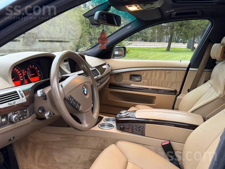 Blue BMW 740 2006 in Riga, with an engine capacity of 4.00 L and mileage of 0 thousand km for 5490 €, photo 22 on AUTOMOTO.COM.LV