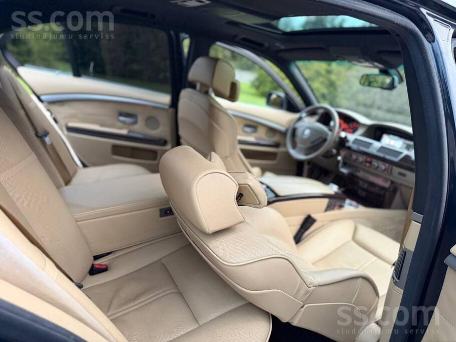 Blue BMW 740 2006 in Riga, with an engine capacity of 4.00 L and mileage of 0 thousand km for 5490 €, photo 27 on AUTOMOTO.COM.LV
