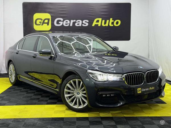 Blue BMW 740 2017 in Vilnius, with an engine capacity of 3.00 L and mileage of 86 thousand km for 25990 €, photo 3 on AUTOMOTO.COM.LV