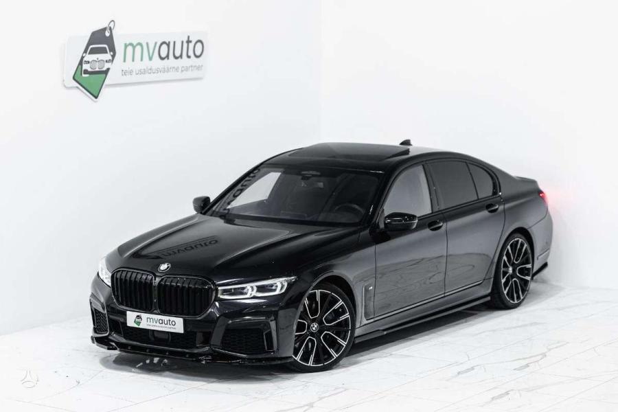 Blue BMW 740 2019 in Tallinn, with an engine capacity of 2.99 L and mileage of 134 thousand km for 48990 €, photo 1 on AUTOMOTO.COM.LV