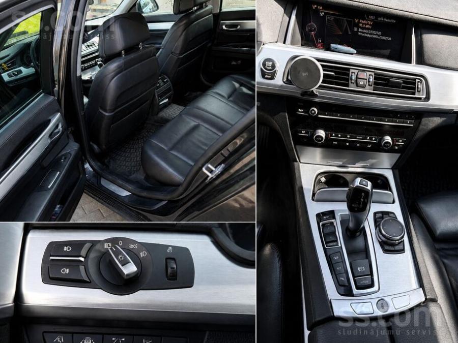 Grey BMW 740 2014 in Ventspils, with an engine capacity of 3.00 L and mileage of 415 thousand km for 12000 €, photo 6 on AUTOMOTO.COM.LV