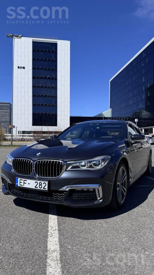 Pelēks BMW 740 2017 Rīga, ar dzinēja tilpumu 3.00 L un nobraukumu 280 tūkst. km par 25400 €, foto 1 vietnē AUTOMOTO.COM.LV