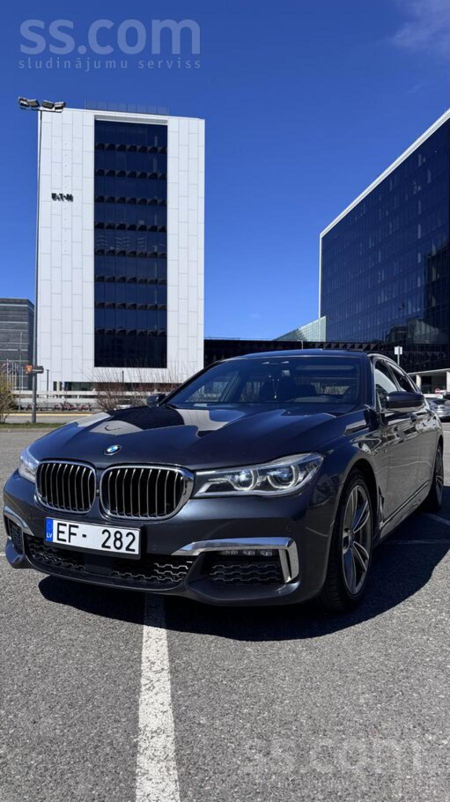 Pelēks BMW 740 2017 Rīga, ar dzinēja tilpumu 3.00 L un nobraukumu 280 tūkst. km par 25400 €, foto 1 vietnē AUTOMOTO.COM.LV