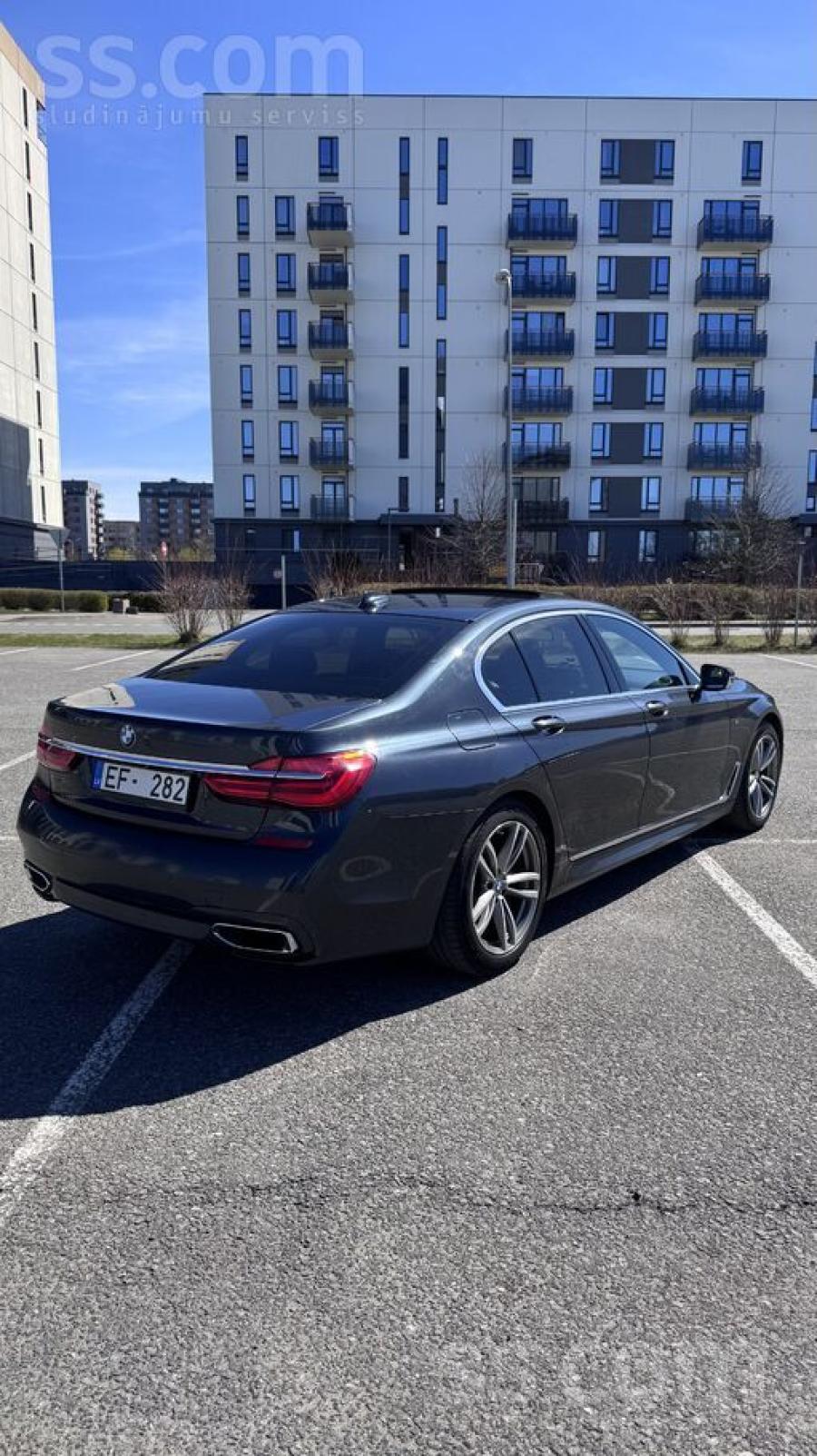 Pelēks BMW 740 2017 Rīga, ar dzinēja tilpumu 3.00 L un nobraukumu 280 tūkst. km par 25400 €, foto 5 vietnē AUTOMOTO.COM.LV
