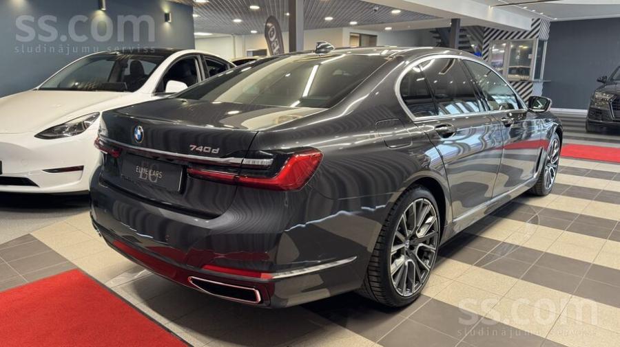 Grey BMW 740 2021 in Riga, with an engine capacity of 3.00 L and mileage of 121 thousand km for 41990 €, photo 6 on AUTOMOTO.COM.LV