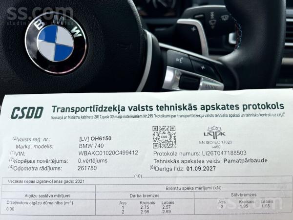 Balts BMW 740 2010 Liepāja, ar dzinēja tilpumu 3.00 L un nobraukumu 262 tūkst. km par 13000 €, foto 8 vietnē AUTOMOTO.COM.LV
