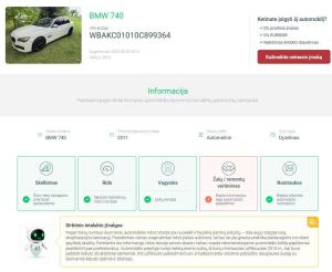 Белый БМВ 740 2011 в Вильнюс, объемом двигателя 2.99 л и пробегом 331 тыс. км за 9700 €, фото 19 на AUTOMOTO.COM.LV