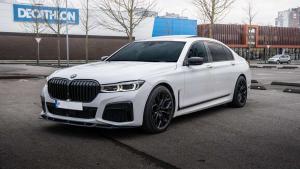 White BMW 740 2016 in Klaipeda, with an engine capacity of 3.00 L and mileage of 159 thousand km for 30000 €, photo 3 on AUTOMOTO.COM.LV