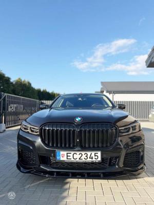 Black BMW 745 2020 in Klaipeda, with an engine capacity of 3.00 L and mileage of 93 thousand km for 42999 €, photo  on AUTOMOTO.COM.LV