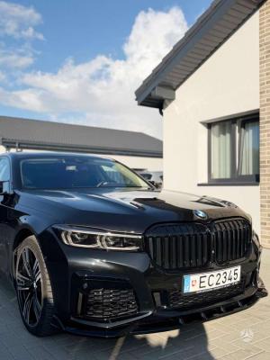 Black BMW 745 2020 in Klaipeda, with an engine capacity of 3.00 L and mileage of 93 thousand km for 42999 €, photo 7 on AUTOMOTO.COM.LV