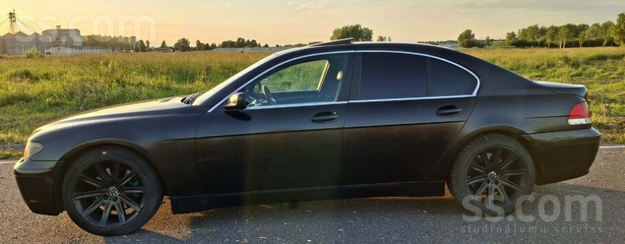 Melns BMW 745 2002 Bauska, ar dzinēja tilpumu 4.40 L un nobraukumu 455 tūkst. km par 1900 €, foto 3 vietnē AUTOMOTO.COM.LV
