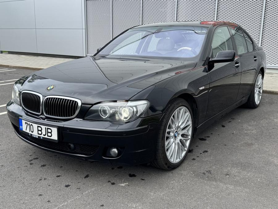Black BMW 745 2006 in Tallinn, with an engine capacity of 4.50 L and mileage of 265 thousand km for 7000 €, photo 18 on AUTOMOTO.COM.LV