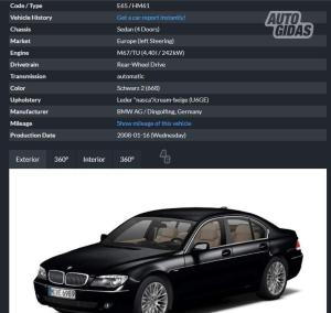 Черный БМВ 745 2008 в Вильнюс, объемом двигателя 4.40 л и пробегом 213 тыс. км за 5999 €, фото 13 на AUTOMOTO.COM.LV