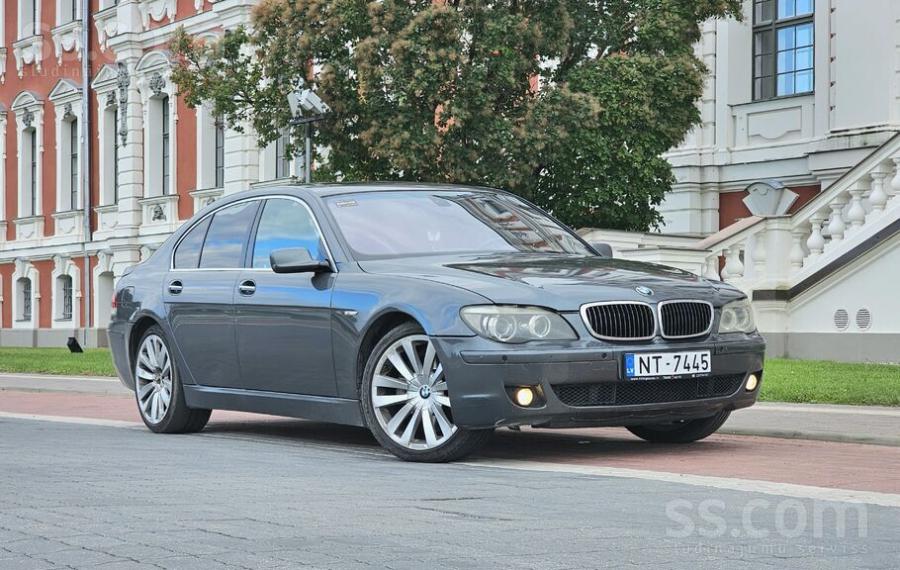 Pelēks BMW 745 2007 Jelgava, ar dzinēja tilpumu 4.40 L un nobraukumu 317 tūkst. km par 3690 €, foto 1 vietnē AUTOMOTO.COM.LV