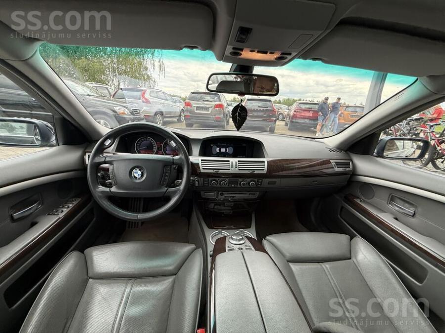 Black BMW 750 2007 in Talsi, with an engine capacity of 5.00 L and mileage of 164 thousand km for 6497 €, photo 13 on AUTOMOTO.COM.LV