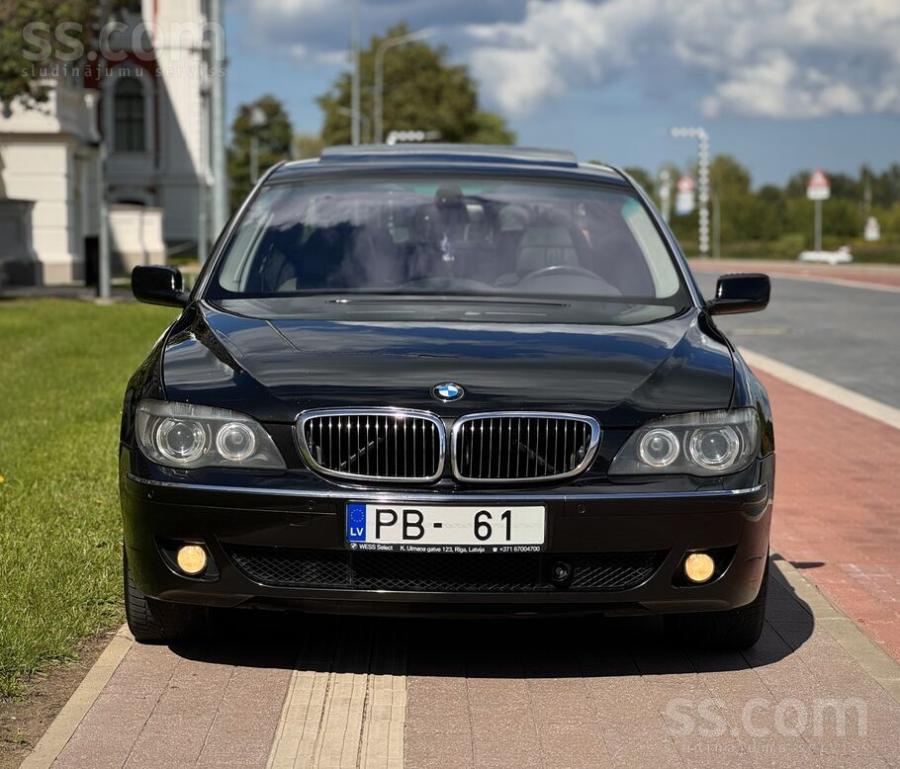 Черный БМВ 750 2007 в Елгава, объемом двигателя 4.80 л и пробегом 0 тыс. км за 8999 €, фото 6 на AUTOMOTO.COM.LV