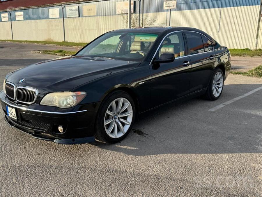 Черный БМВ 750 2008 в Екабпилс, объемом двигателя 4.80 л и пробегом 256 тыс. км за 6000 €, фото 1 на AUTOMOTO.COM.LV